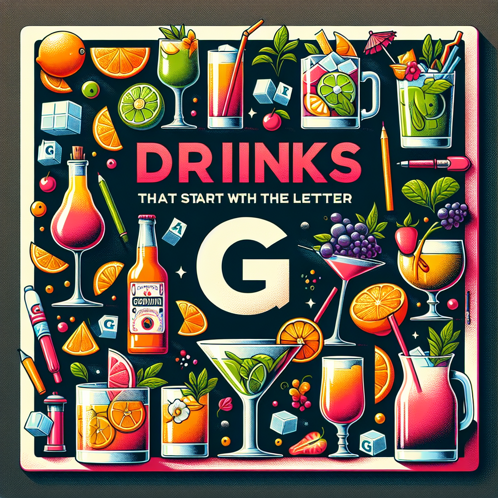 ℹ Guía Completa de Bebidas que Empiezan con la Letra G: Sabores ...