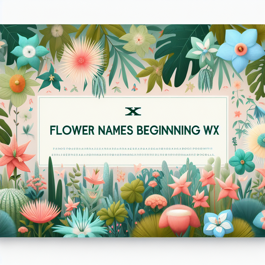 ℹ Descubre los Más Fascinantes Nombres de Flores con la Letra X: Guía ...