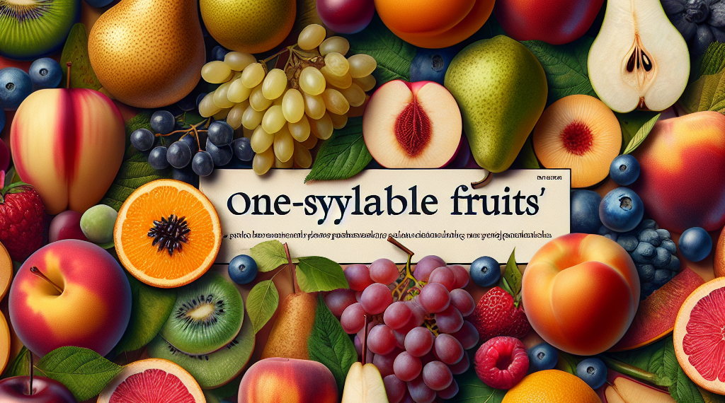 ℹ Guía Completa para Identificar Frutas con Una Sílaba: Mejora tu ...